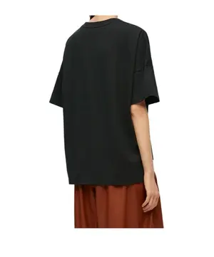 Loewe Monogram Embroidered Crewneck T-shirt - Black