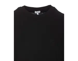 Loewe Monogram Embroidered Crewneck T-shirt - Black