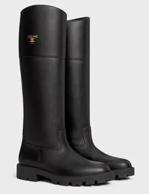 Celine Margaret High Boot In Calfskin