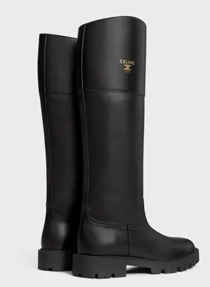 Celine Margaret High Boot In Calfskin