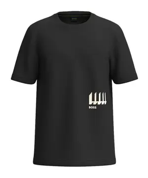 Hugo Boss Logo Pattern T-shirt - Black