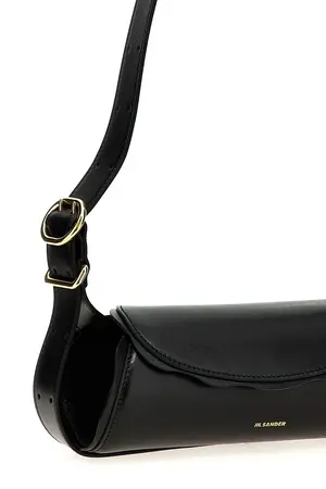 JIL SANDER Cannolo Small Shoulder Bag - Black