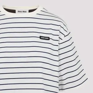 Miu Miu Striped Short-sleeved T-shirt