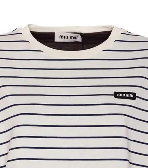 Miu Miu Striped Short-sleeved T-shirt