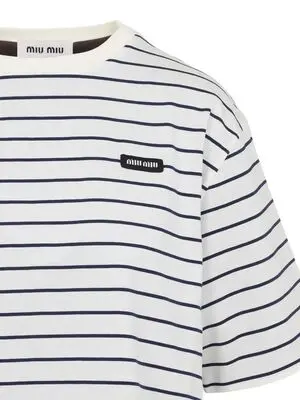 Miu Miu Striped Short-sleeved T-shirt