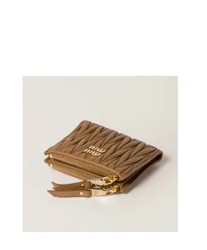 Miu Miu Logo Plaque Zipped Wallet