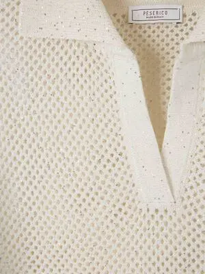 Peserico Short Sleeve Knitwear With Sequins
