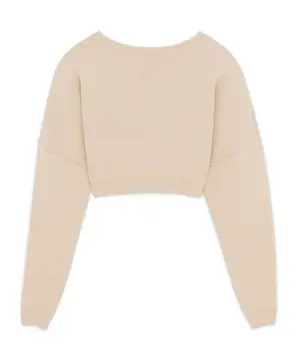 Saint Laurent Crewneck Cropped Sweatshirt - No