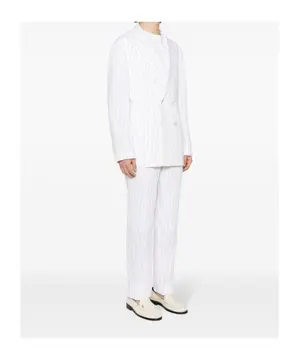 Brunello Cucinelli Double-breasted Linen Suit - White