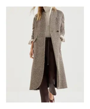 Brunello Cucinelli Long Sleeved Belted Coat