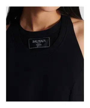 Balmain Flared Pleated Grain De Poudre Dress