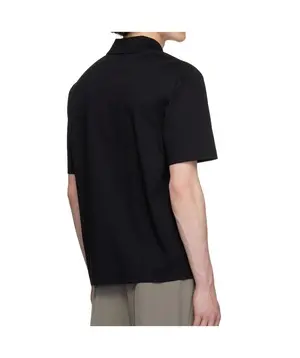 Mackage V-neck Short Sleeved Polo Shirt - Black