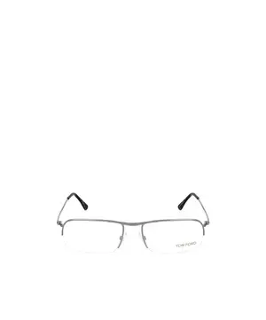 Women's half-rim rectangular eyeglasses