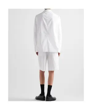 Prada Single-breasted Cotton Jacket - White