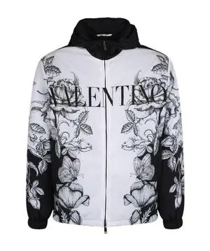 Valentino Garavani Dark Blooming Printed Windbreaker
