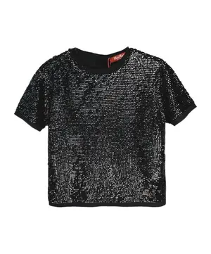 Max Mara Sequin Embellished Crewneck Top