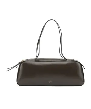 Khaite Logo Detail Shoulder Bag - Black