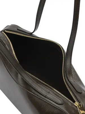 Khaite Logo Detail Shoulder Bag - Black