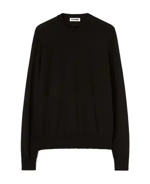 JIL SANDER Crewneck Long-sleeved Jumper - Black