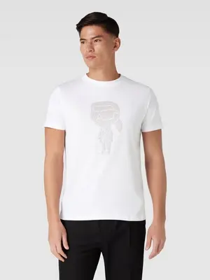 Karl Lagerfeld Label Details Short-sleeved T-shirt