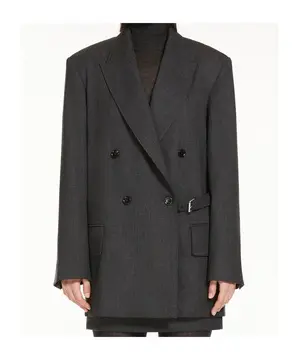 Max Mara Latino Double-breasted Jacket - Dark Gray