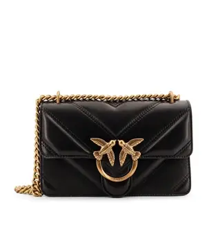 Pinko Love Birds Chained Shoulder Bag - Black