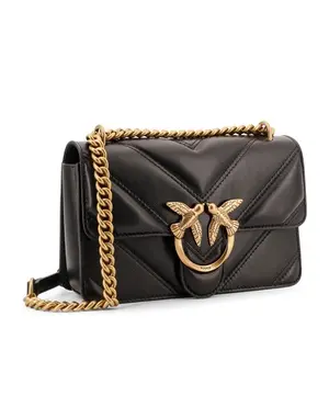 Pinko Love Birds Chained Shoulder Bag - Black