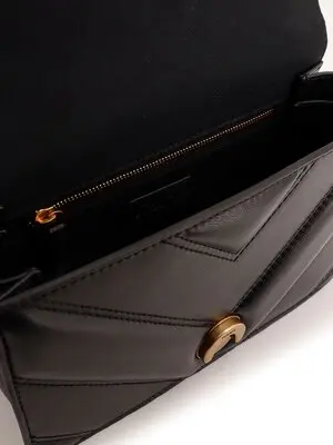 Pinko Love Birds Chained Shoulder Bag - Black