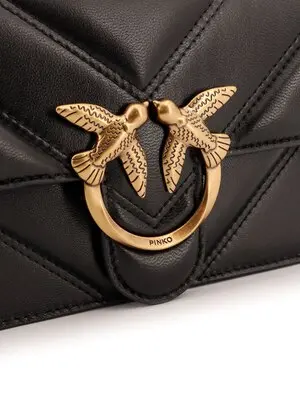 Pinko Love Birds Chained Shoulder Bag - Black