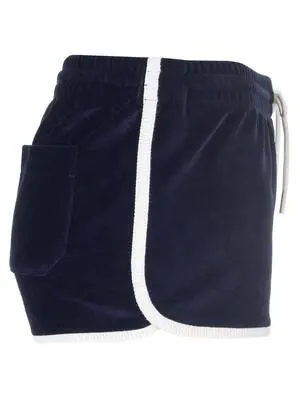 Celine Triomphe Velvet Jersey Mini Shorts