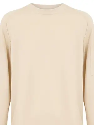 C.P. COMPANY Crewneck Lens Jumper - Beige
