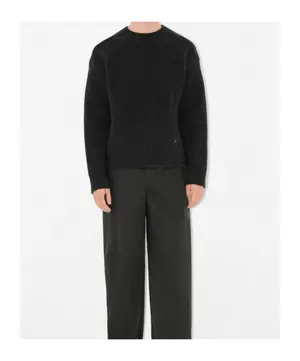 Burberry Logo Plaque Knitted Jumper - Raven