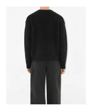 Burberry Logo Plaque Knitted Jumper - Raven