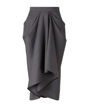 Givenchy Pleated Midi Skirt - Grey