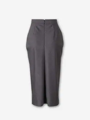 Givenchy Pleated Midi Skirt - Grey