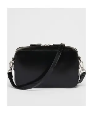 Prada Brique Brushed Leather Bag - Black