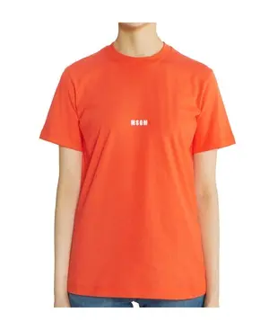 MSGM Logo Detail T-shirt - Orange