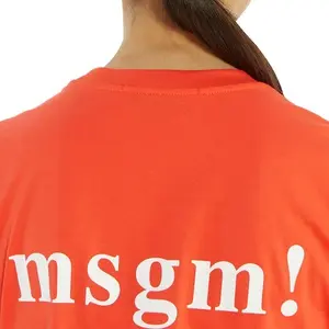 MSGM Logo Detail T-shirt - Orange