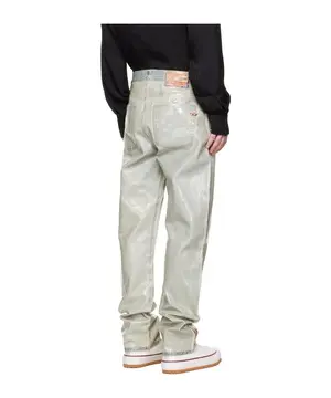 DIESEL® Contrast Panel Straight-leg Jeans