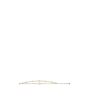 Fendi Gold-finish Metal Ff Charm Bracelet - Golden