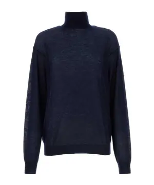 Prada High-neck Knitted Jumper - Blue