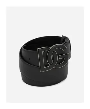 Dolce & Gabbana Logo Plaque Buckle Belt