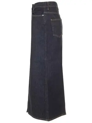 LOULOU STUDIO Midi Denim Skirt - Blue