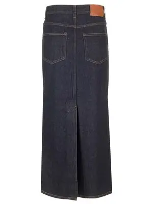 LOULOU STUDIO Midi Denim Skirt - Blue