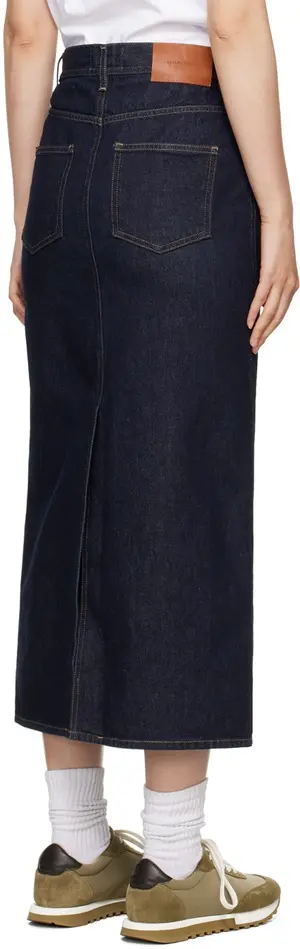 LOULOU STUDIO Midi Denim Skirt - Blue