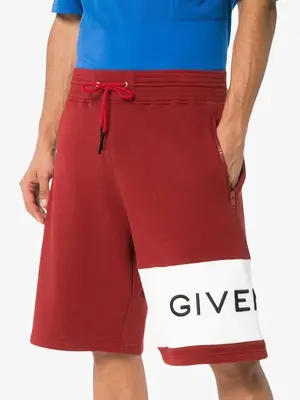 Givenchy Logo Detail Shorts - Red