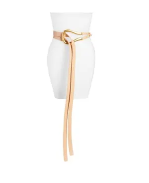 Bottega Veneta Leather Double Belt - Nude