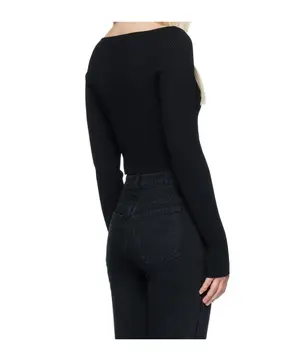 Moschino Cropped Cutout Sweater