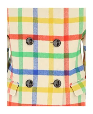 Burberry Double-breasted Plaid Coat
