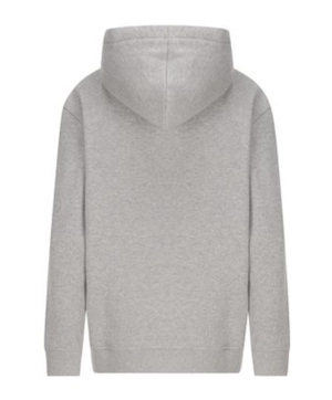 Fendi Logo Embroidered Zip-up Drawstring Hoodie - Grey